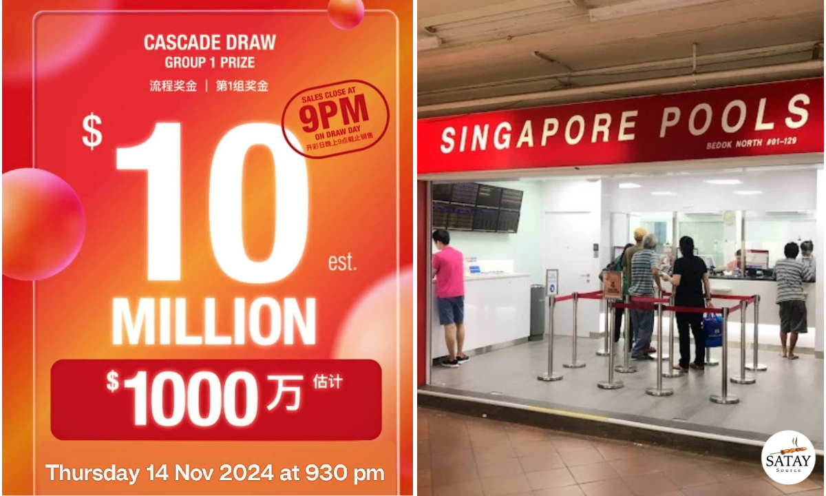 TOTO Jackpot Reaches S$10 Million for 14 Nov Draw